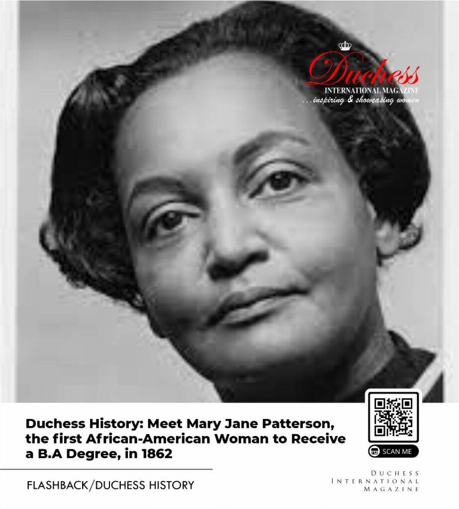Duchess History: Mary Jane Patterson: The First Black Woman to Earn ...