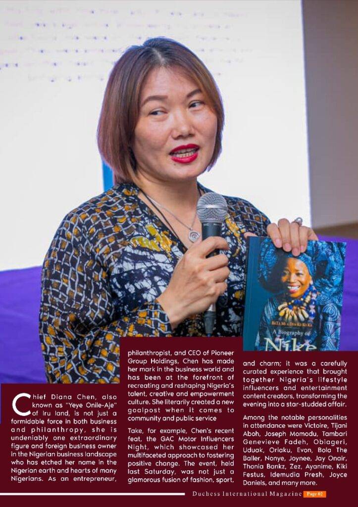 Diana Chen: The "Chief" at the Vanguard of Recreating Nigeria's Talent and Empowerment Culture ...